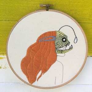 Embroidery Kit Hand Embroidery Kit Deep Sea Creature Mask - Etsy