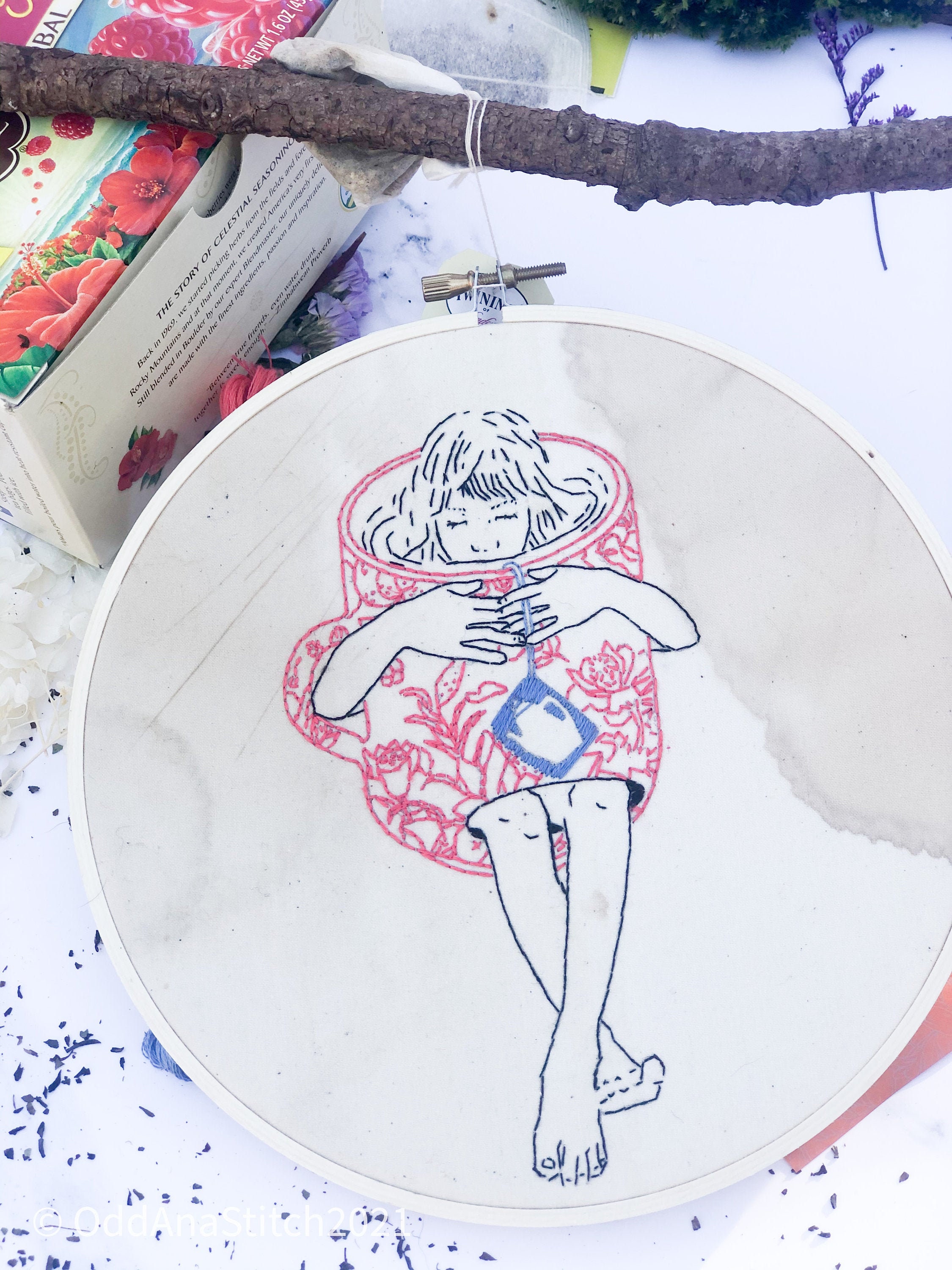 Hand Embroidery Pattern Embroidery Pattern Me Time | Etsy