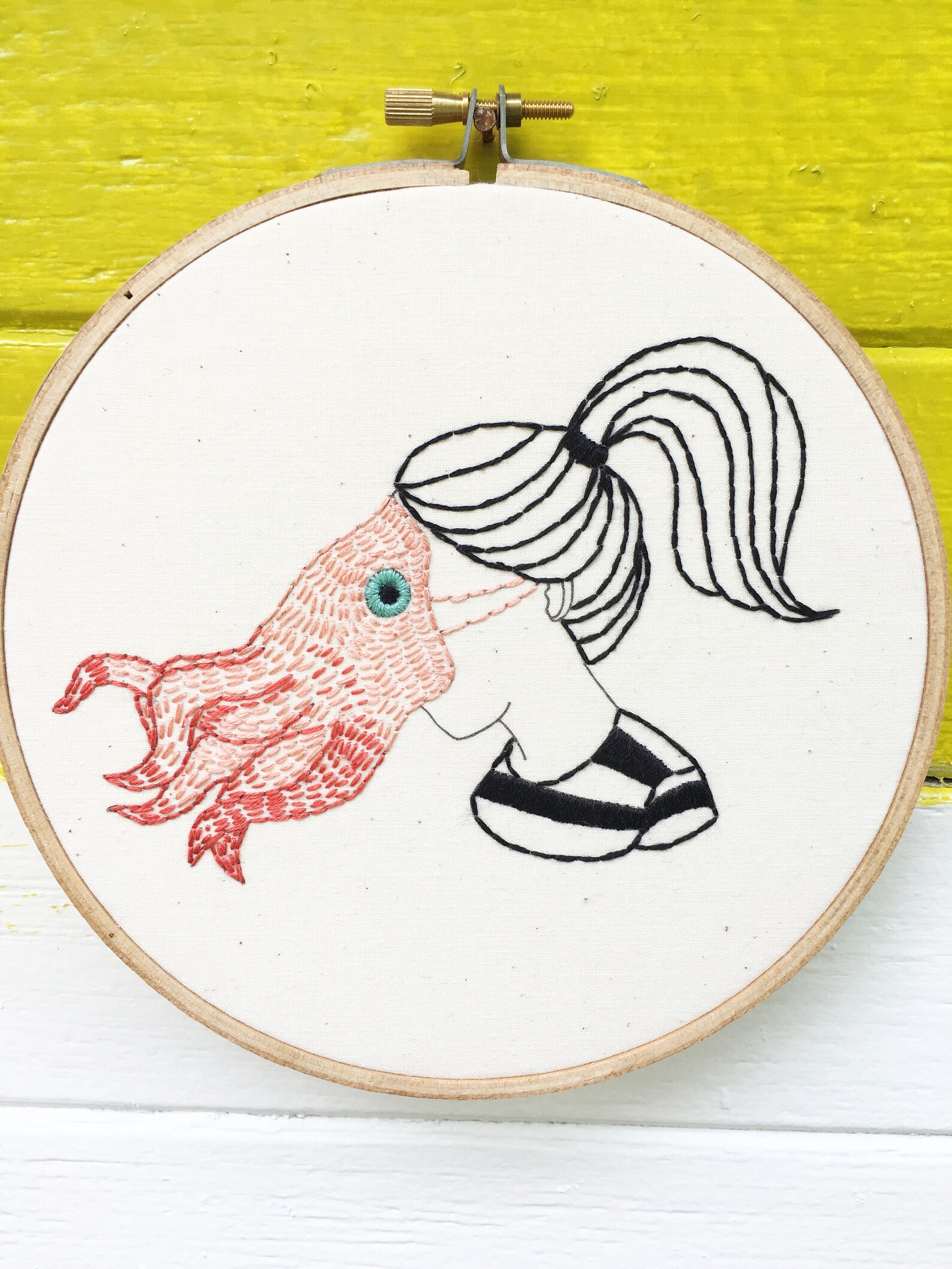 Embroidery Kit Hand Embroidery Kit Squid Mask Embroidery Kit - Etsy