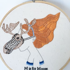 Embroidery Pattern, Hand Embroidery Pattern, M is for Moose PDF ...