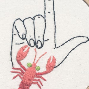 Hand Embroidery Pattern Embroidery Pattern L Sign Pattern | Etsy