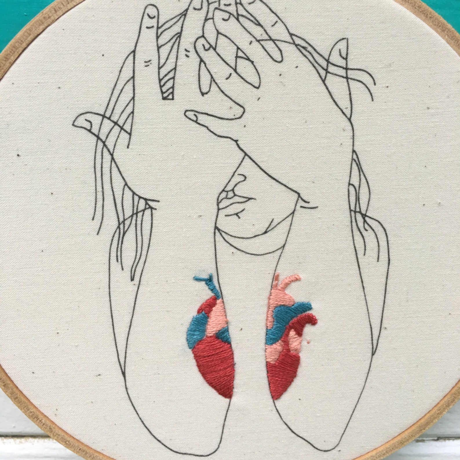 Hand Embroidery Pattern Embroidery Pattern Girl With Heart | Etsy