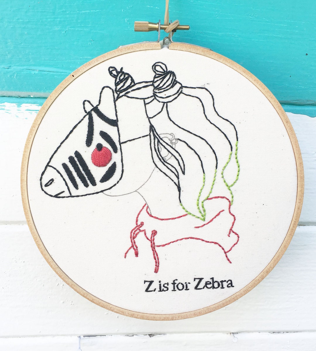 Embroidery Pattern, Hand Embroidery Pattern, Z is for Zebra PDF - Etsy