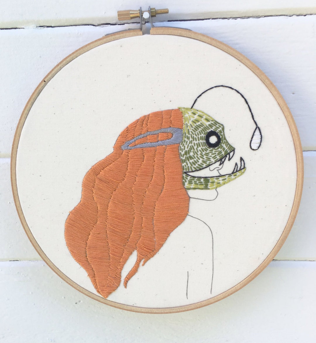 Embroidery Kit Hand Embroidery Kit Deep Sea Creature Mask - Etsy