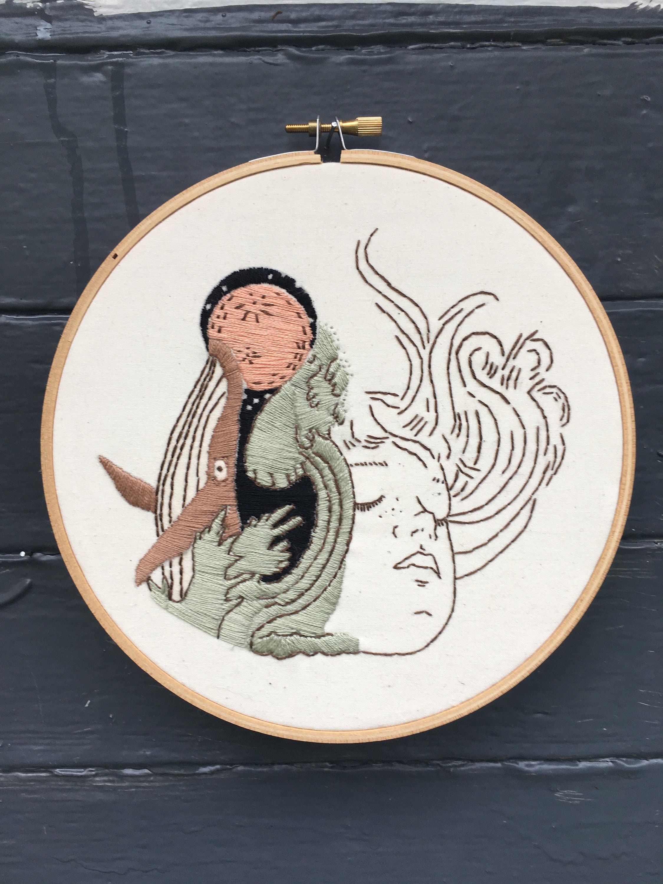 Hand Embroidery Pattern, Embroidery Pattern, Sink Back Into the Ocean ...