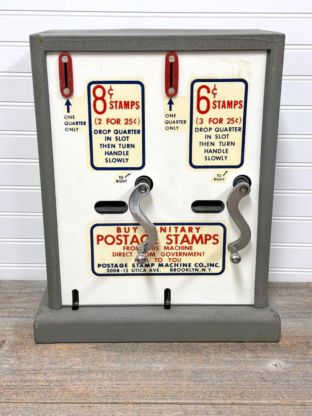 Vintage 5 & 6 Cent Stamp Double Slot Stamp Machine Brooklyn NY- Postage ...