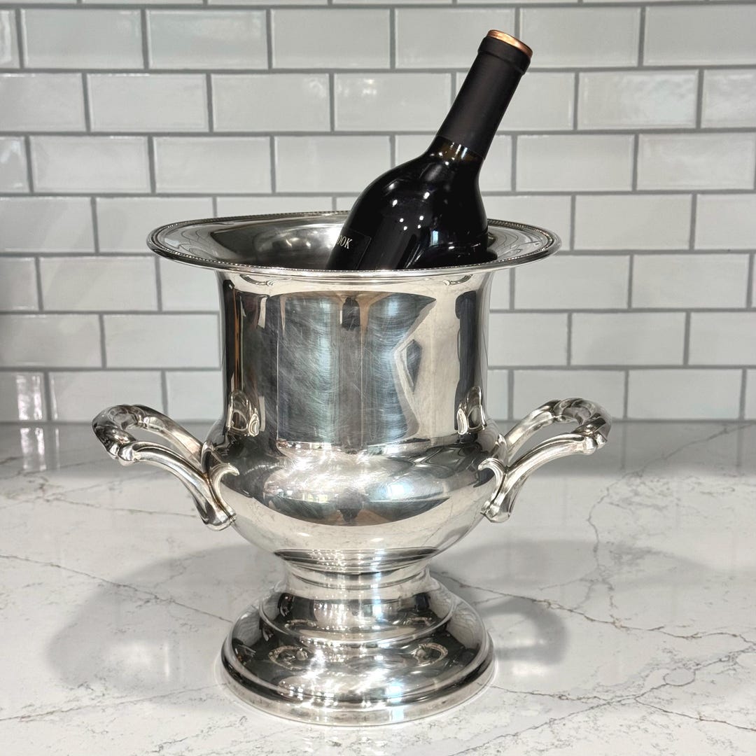 Vintage Oneida Trophy Shaped Champagne Bucket- 10” Silverplated Urn ...