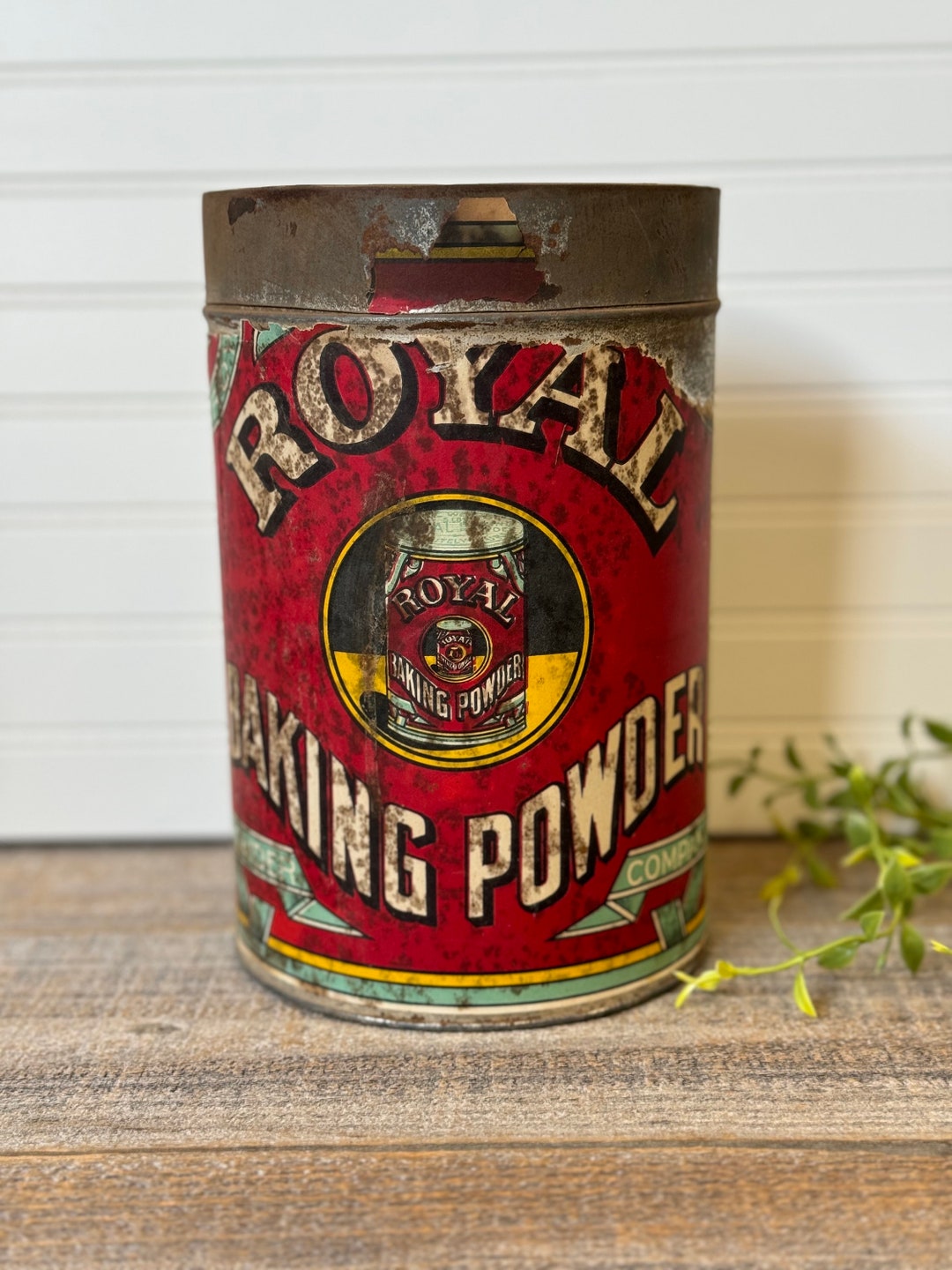 Large Vintage Royal Baking Powder 5 Pound Tin With Embossed Metal Lid ...