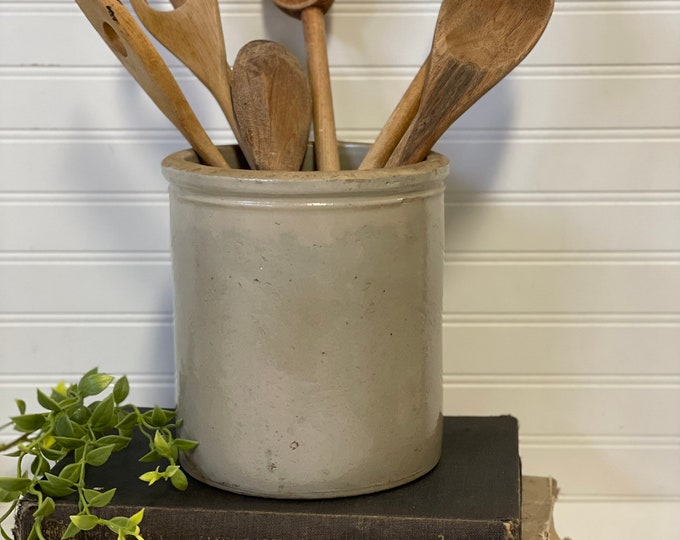 Antique Stoneware Crock Utensil Crock Cream Crock - Etsy
