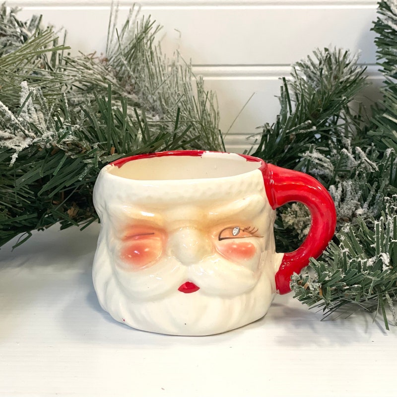Vintage Santa Mug - Etsy