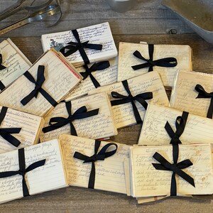 Vintage Recipe Cards Set of Handwritten Recipe Cards and Clippings - Etsy