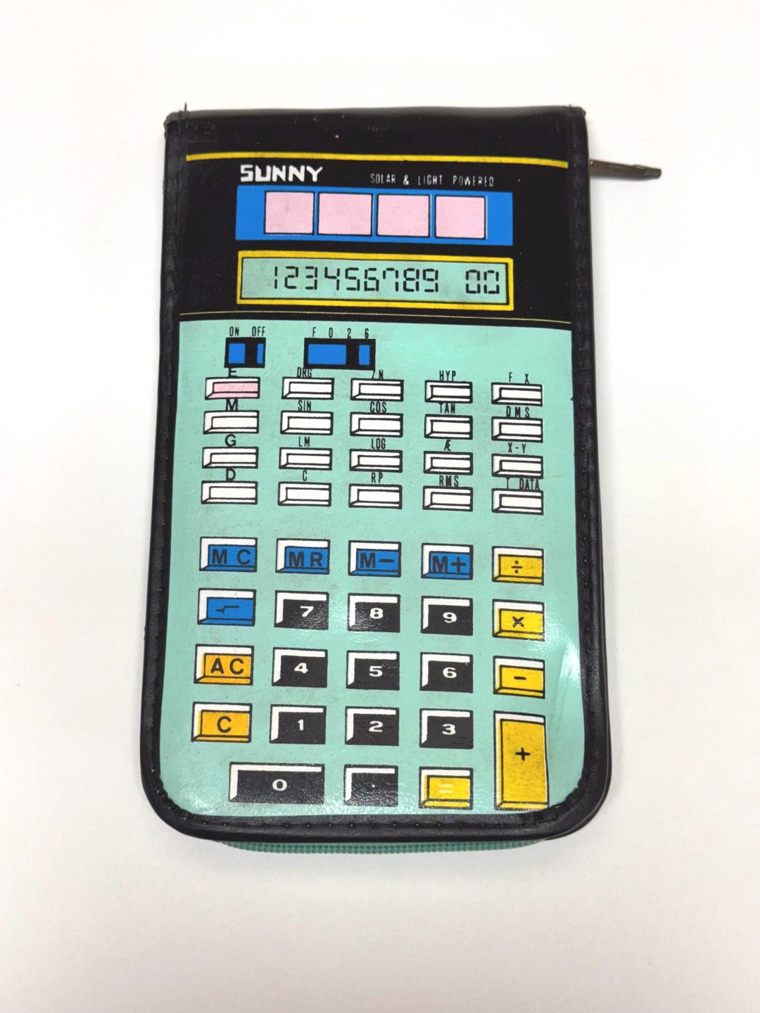Vintage Y2K Calculator Case: Sunny Zip-up Pencil Holder - Etsy