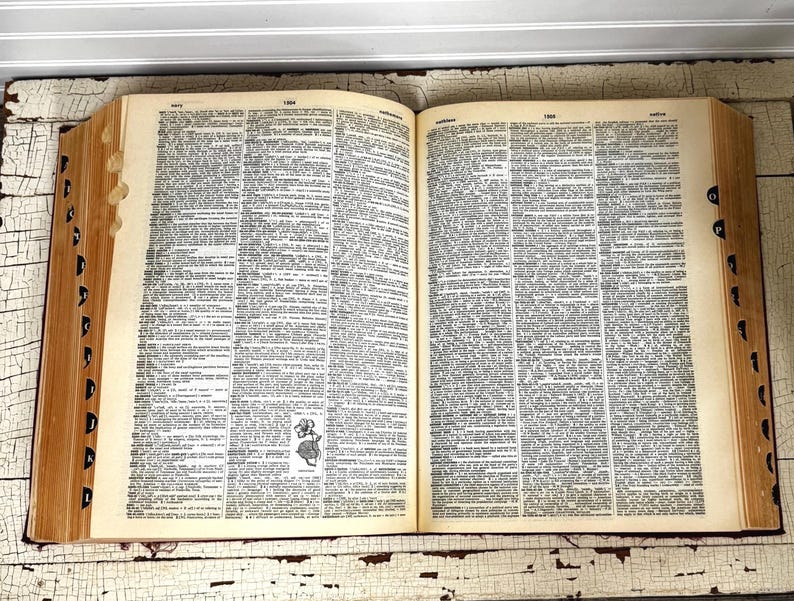 Vintage Webster's Dictionary 1968: Red Unabridged English Language Book ...