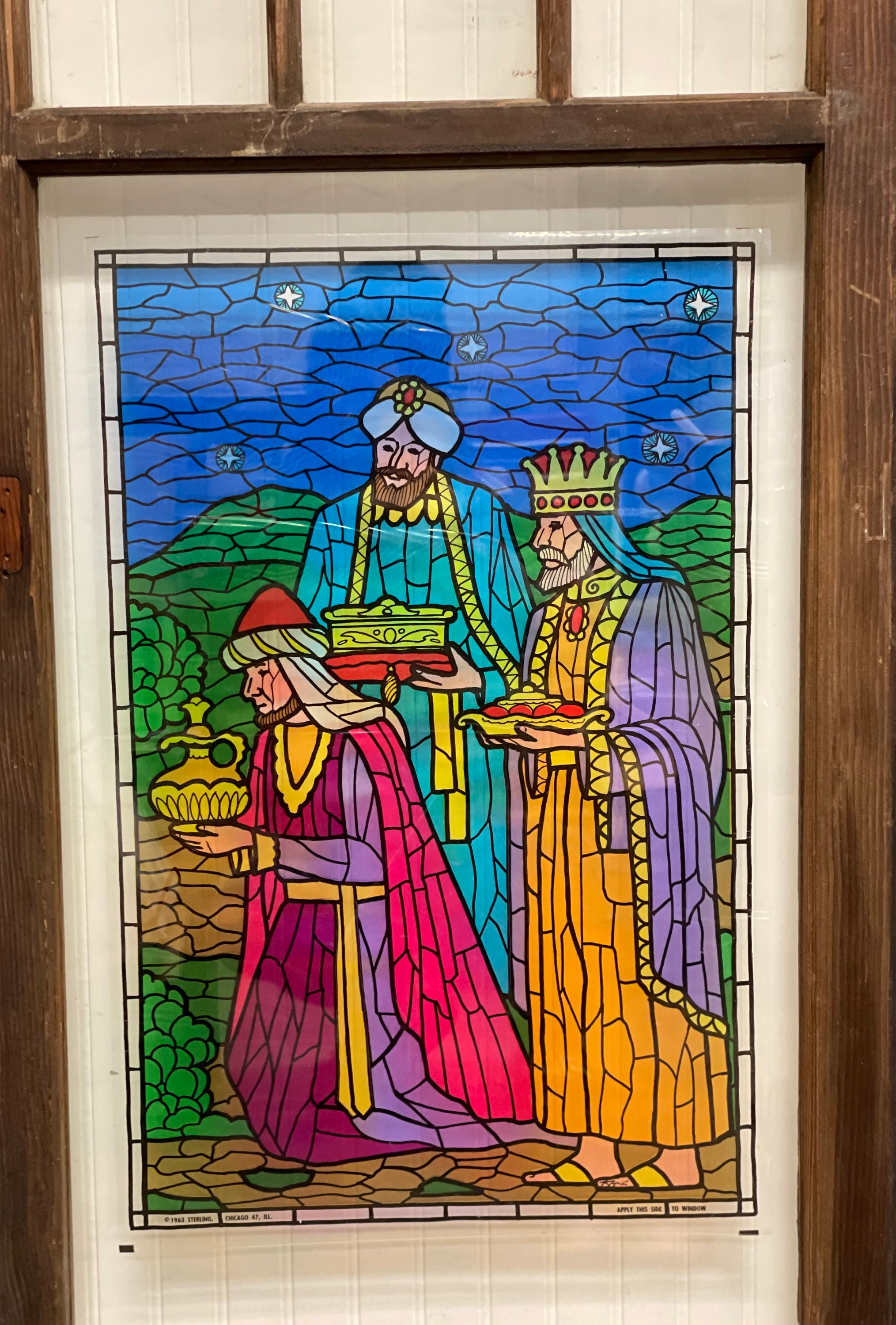 Set of 3 Vintage Nativity Window Clings 1963 Sterling - Etsy