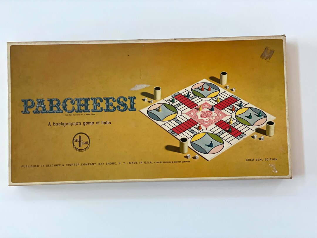 Parcheesi A Backgammon Game of India Board Game Vintage Board Game From ...