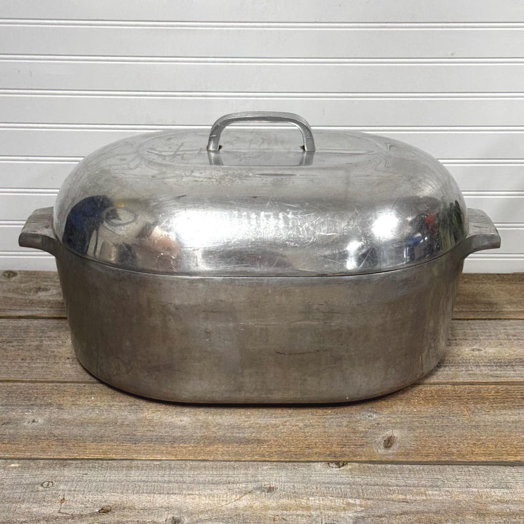 Vintage Magnalite Dutch Oven Roaster With Lid IMPERFECT - MCM Kitchen ...