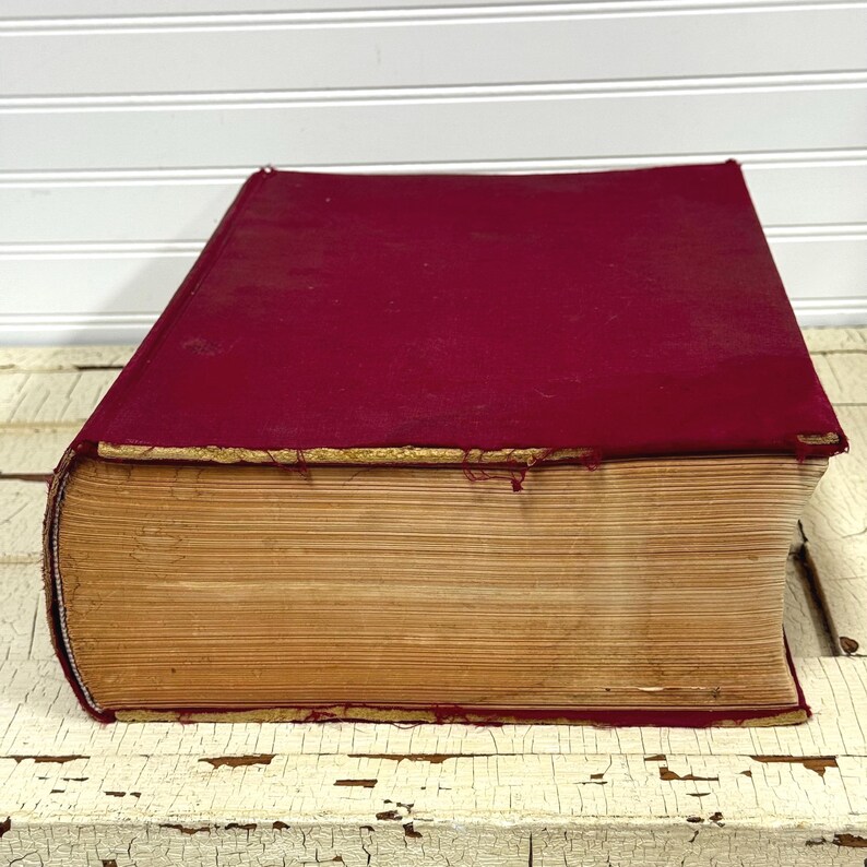 Vintage Webster's Dictionary 1968: Red Unabridged English Language Book ...