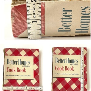 Better Homes and Gardens Cookbook 1950- Vintage Cookbook- Red Checkered ...