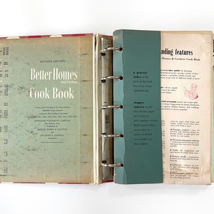 Better Homes and Gardens Cookbook 1950- Vintage Cookbook- Red Checkered ...