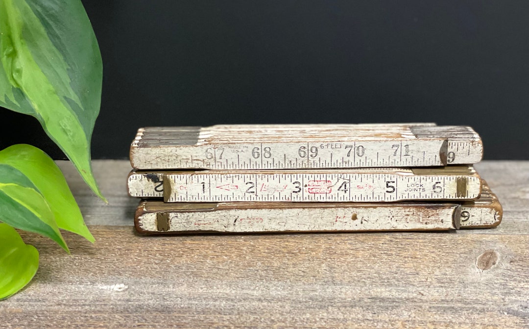Vintage Folding Rulers Group of Folding Rulers Wooden Rulers - Etsy