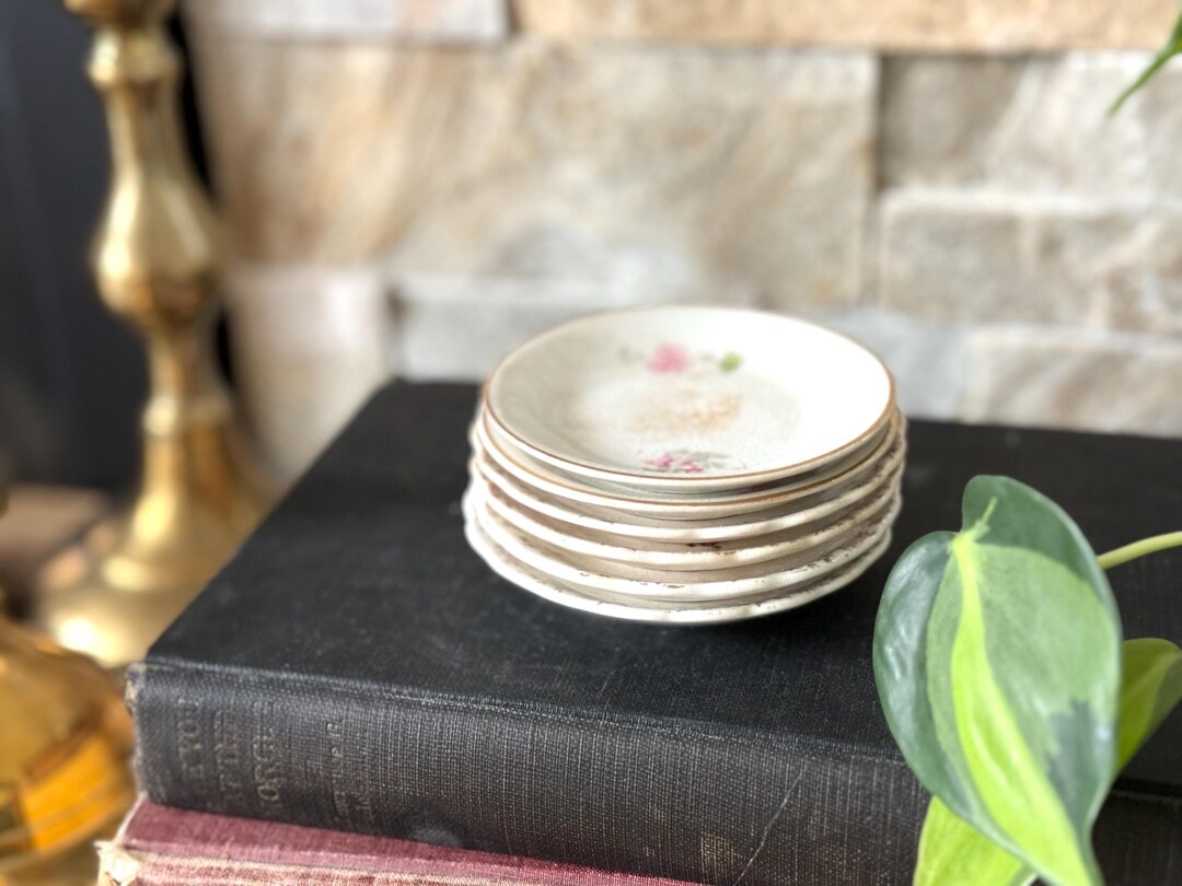 Vintage Butter Pat Stack- Set of 6 Mismatched Butterpats - Etsy
