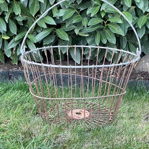 Wire Egg Basket Vintage Rustic Wire Basket Farmhouse French Country - Etsy