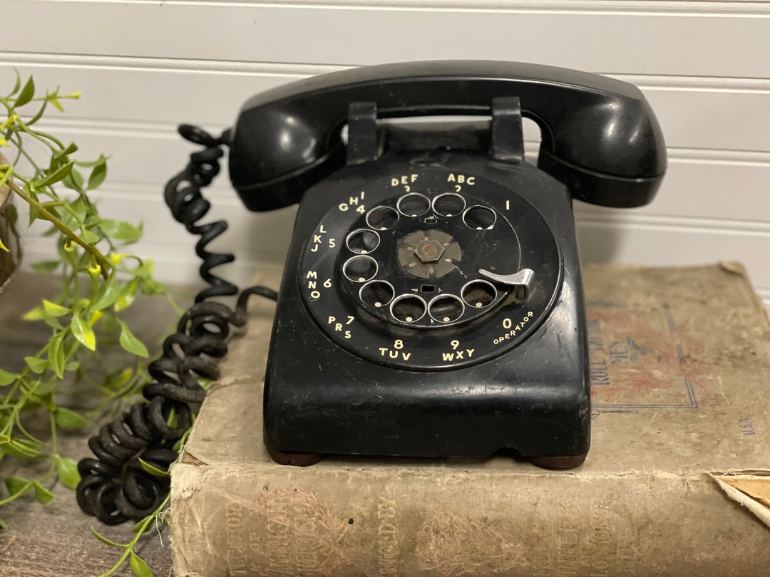 Vintage Black Rotary Phone Decor Only - Etsy