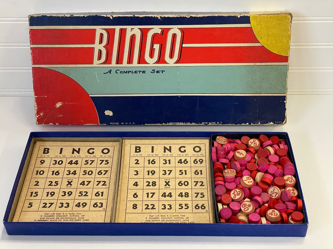 Bingo Vintage Bingo Decor Vintage Bingo Game Shelf Decor - Etsy