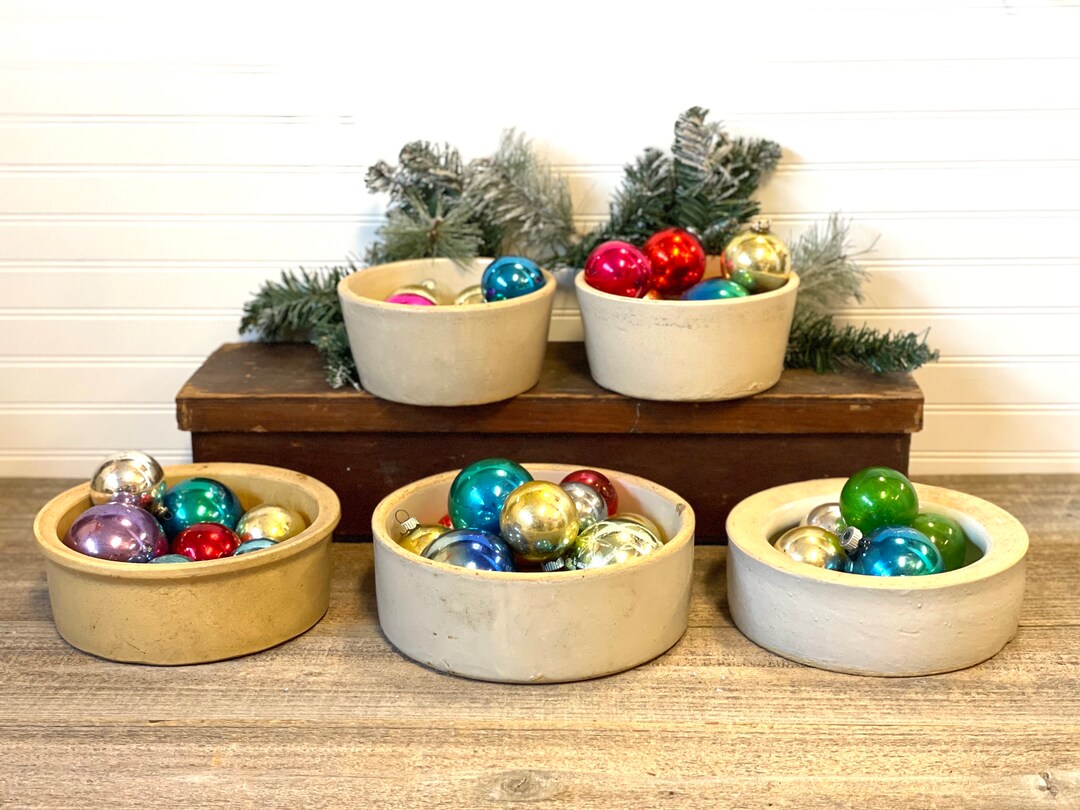 Choice of Vintage Shallow Crocks- Vintage Crock Bowls-small Stoneware ...