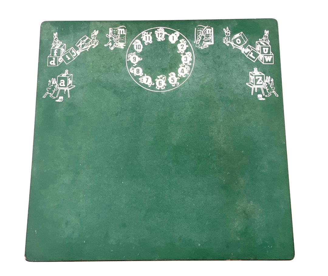 Vintage Kids Chalkboard With Numbers and Letters- Large Chalkboard With ...