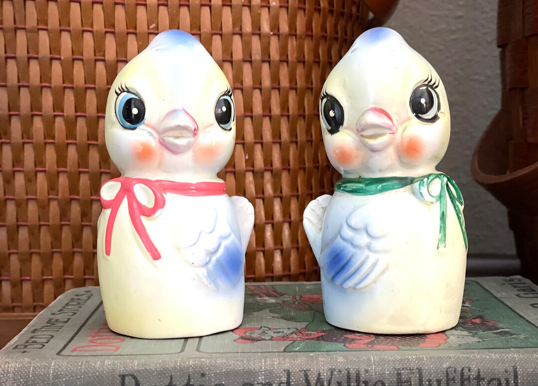 Set of Sweet Bird Salt and Pepper Shakers- Commodore Birds Made in ...