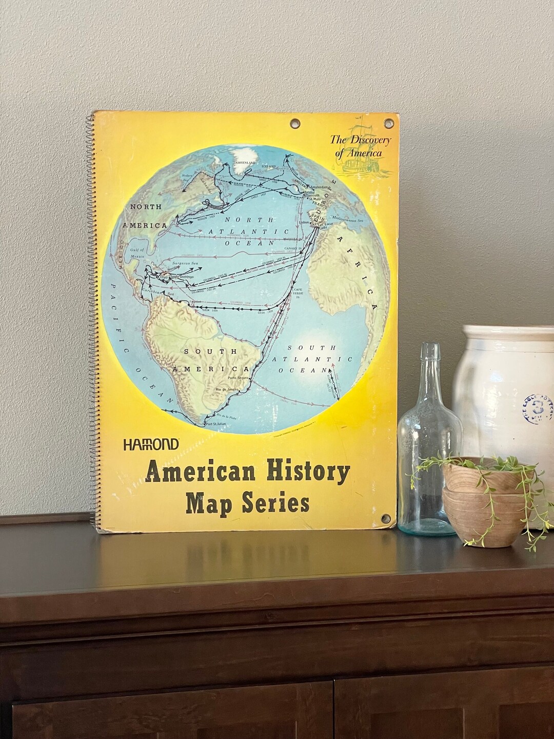 HUGE Vintage American History Map Book: Hammond Classroom Atlas - Etsy