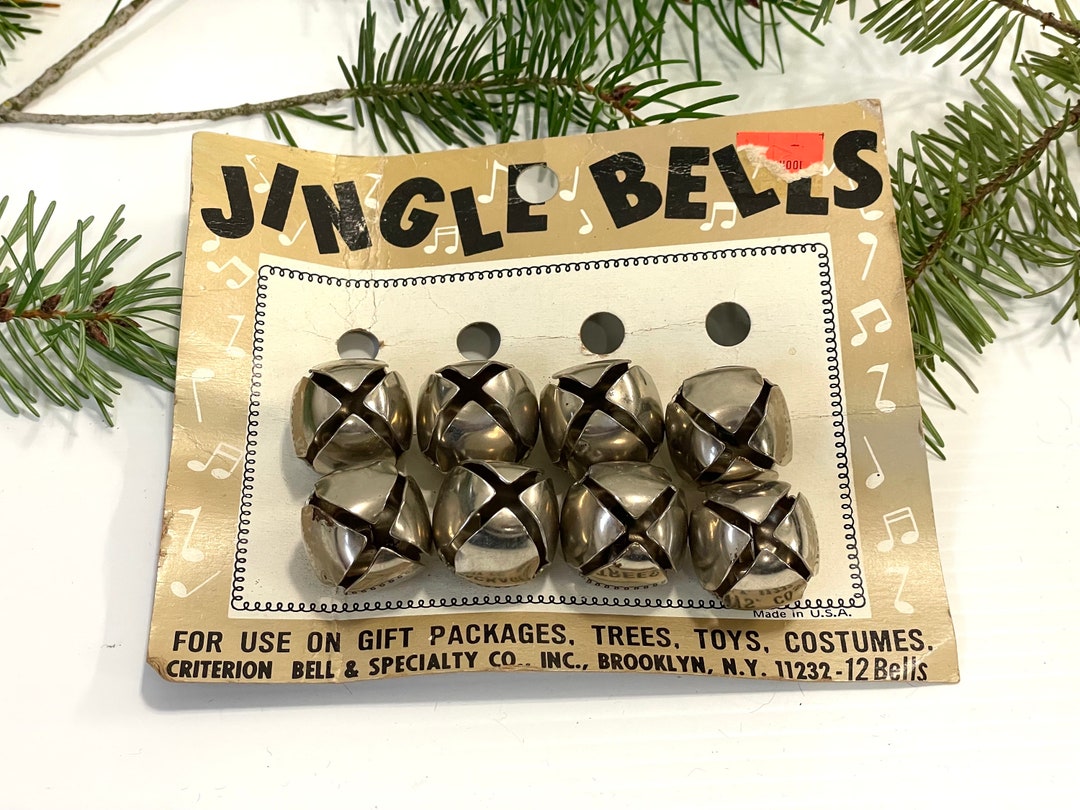 Vintage Jingle Bells in Original Packaging - Set of 8 Bells for Decor ...