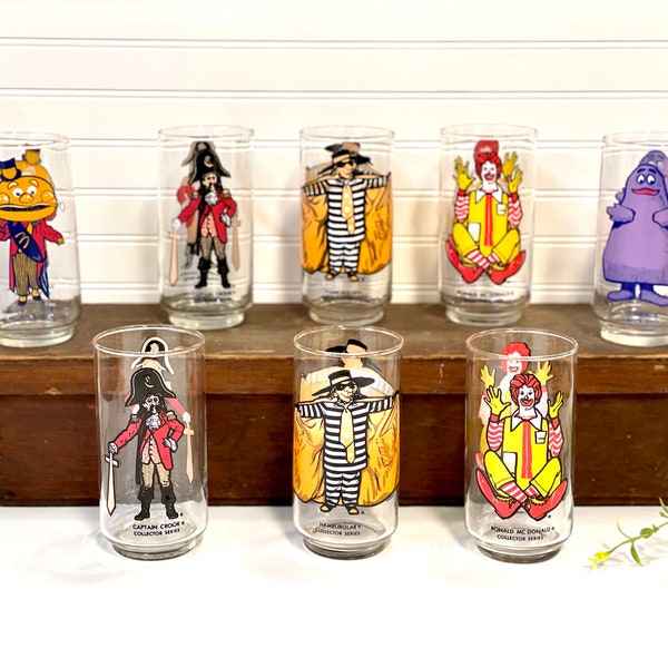 Vintage Character Glass Drinking Glasses - Etsy