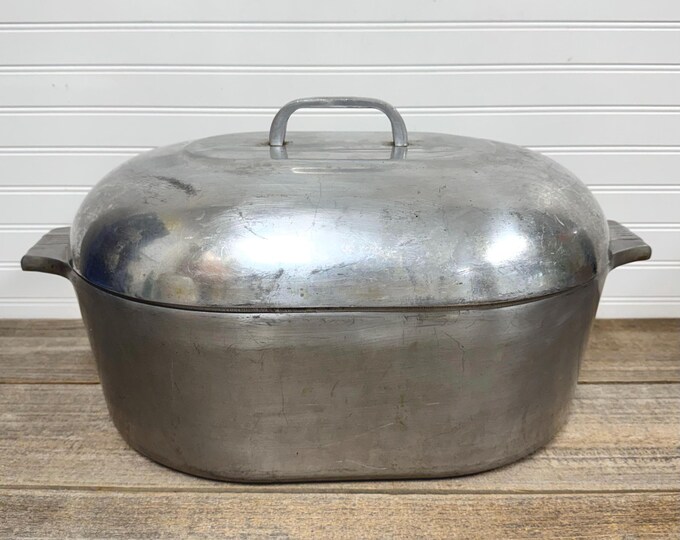 Vintage Magnalite 4267p Large Dutch Oven Roaster With Lid & Trivet ...