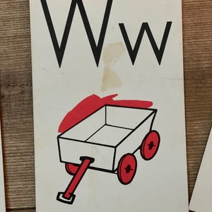 Vintage Letter and Picture Flashcards Vingage Alphabet Flash Cards for ...