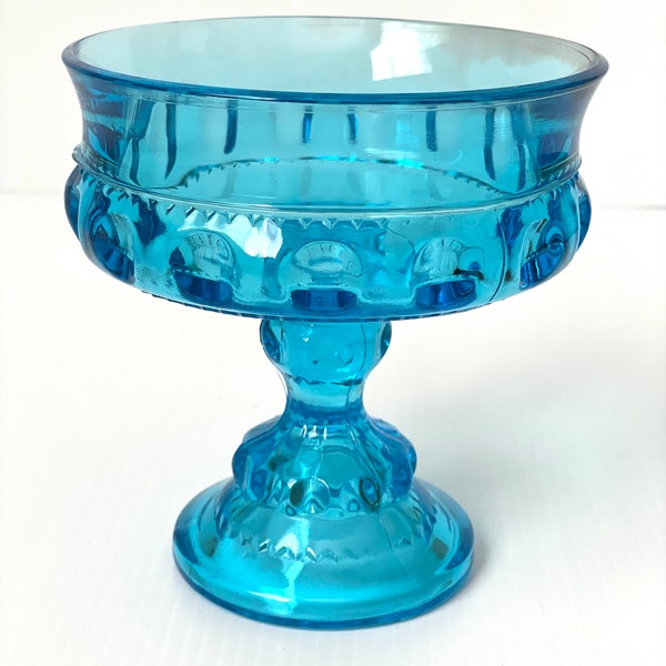 Blue Glass Compote - Etsy