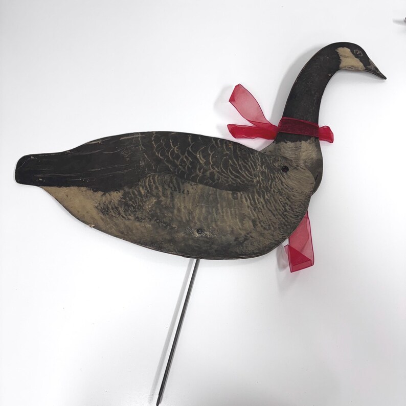Vintage Carrylite Waxed Cardboard Goose Decoy With Movable Neck and ...
