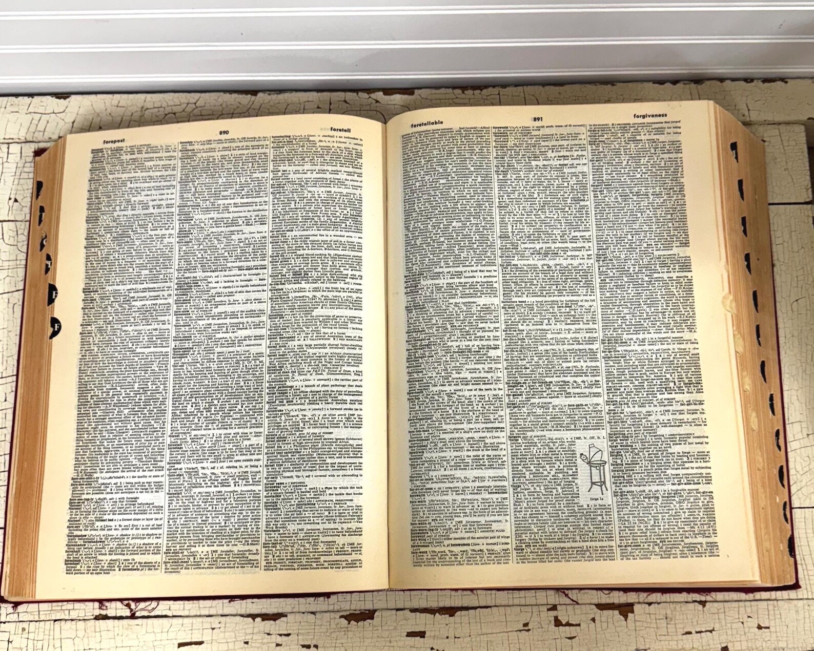 Vintage Webster's Dictionary 1968: Red Unabridged English Language Book ...