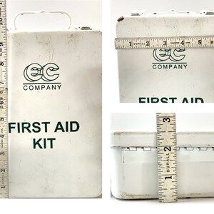 Vintage Metal First Aid Kit Decor- Choice of Curad Bandages Tin Red ...