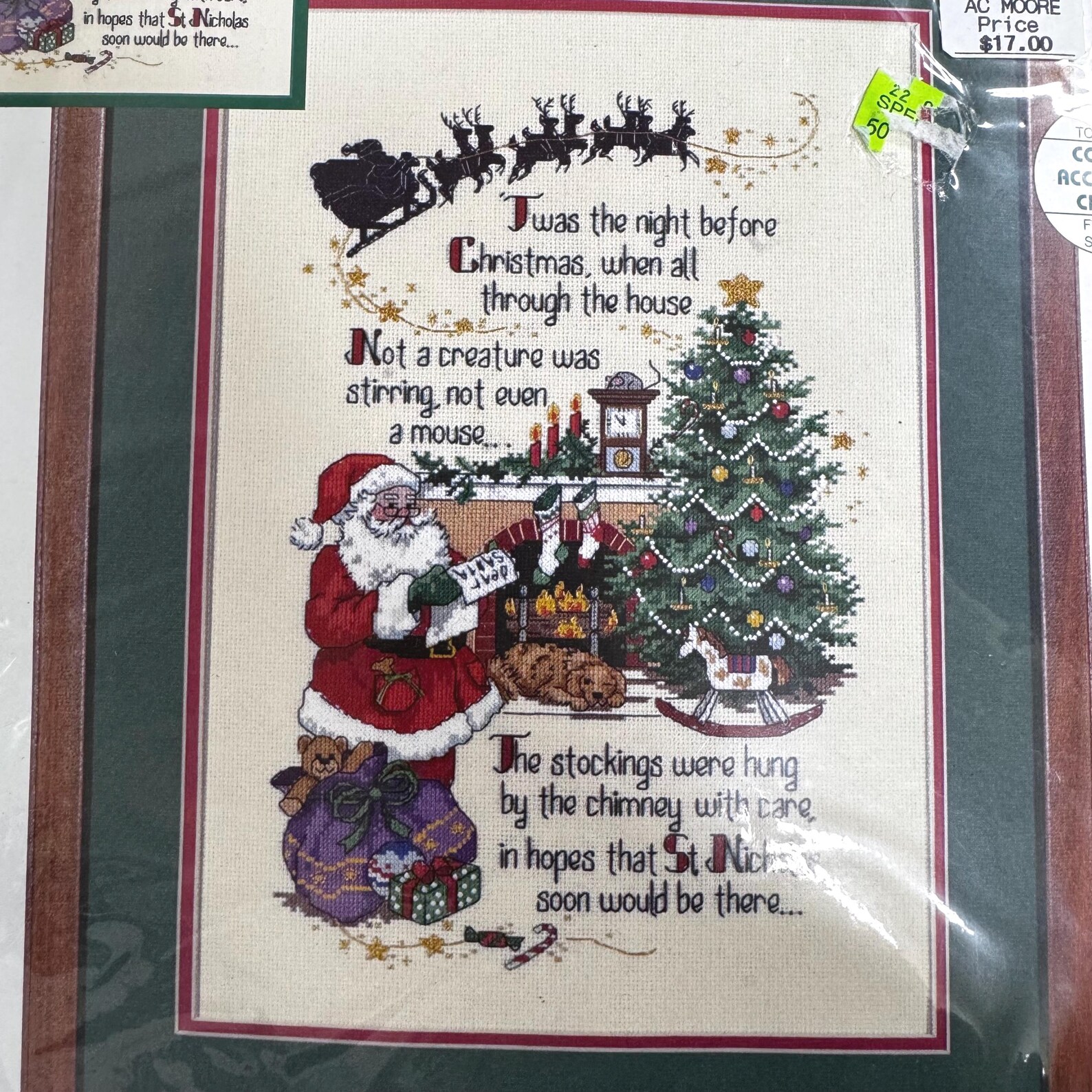 Vintage Twas the Night Before Christmas Cross Stitch Kit 1995 ...