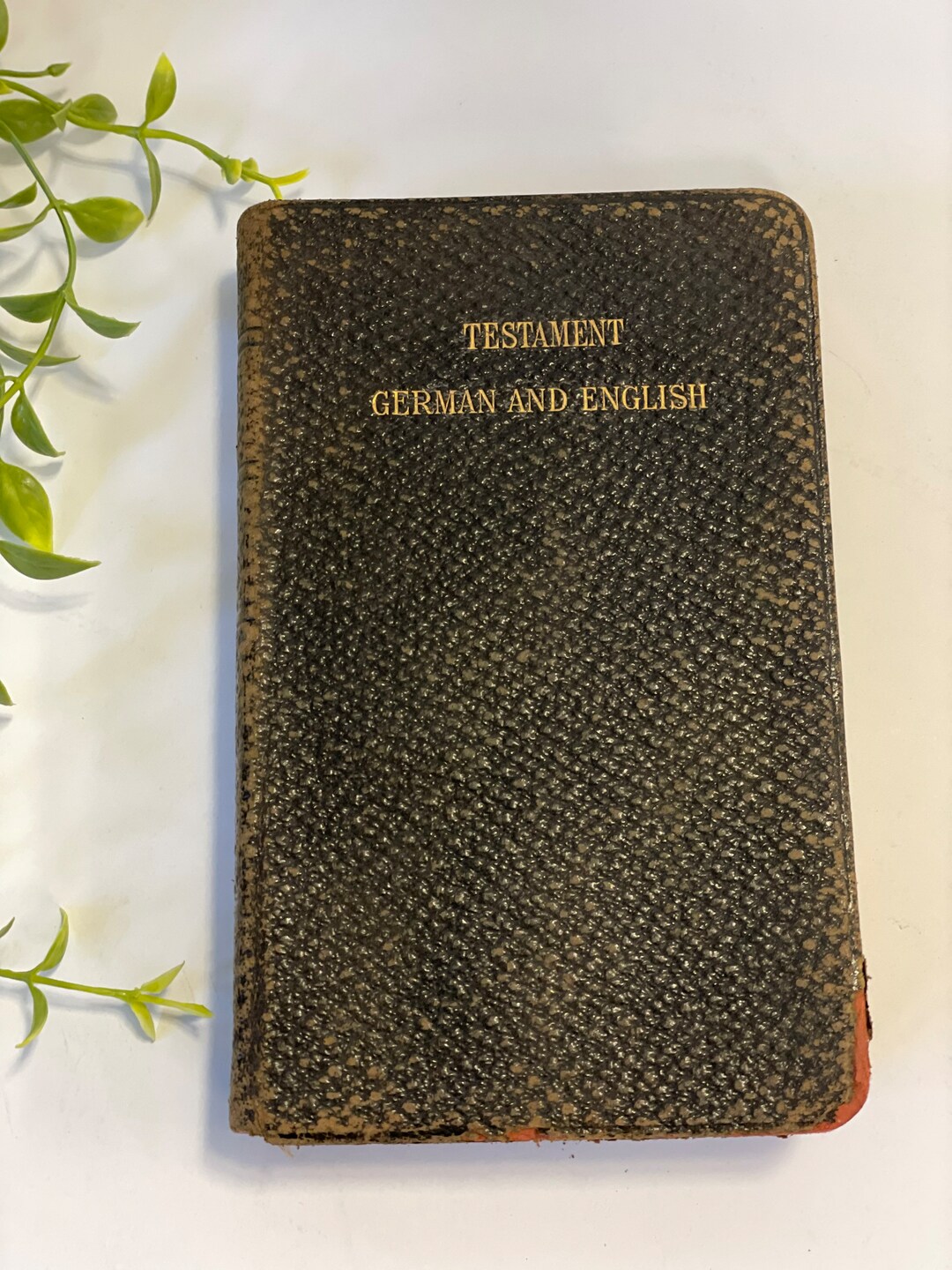 Vintage German and English Bible Antique Bible German Bible Leather ...