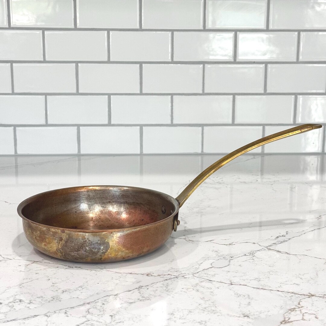 Vintage Copper and Brass Pan- Tagus Chef Made in Portugal Copper With ...