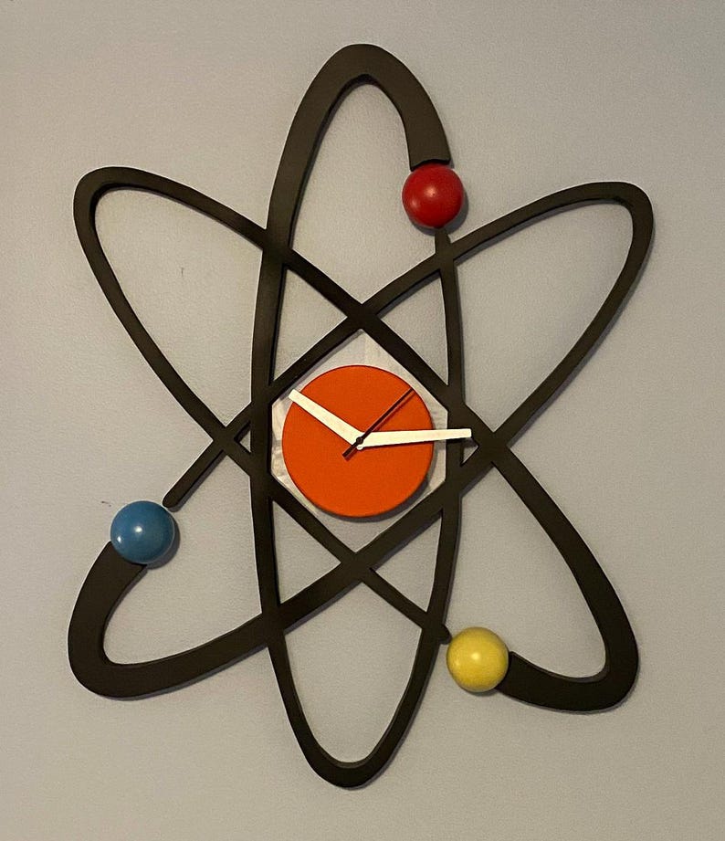 Mid-century Modern Style Atomic Model Clock - Etsy
