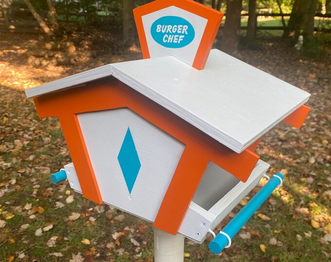 Burger Chef Themed Large Pole Mount Bird Feeder - Etsy