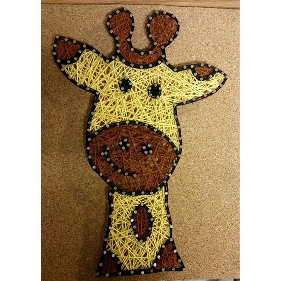 Items similar to giraffe string art on Etsy