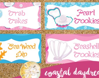 Mermaid food tags | Etsy
