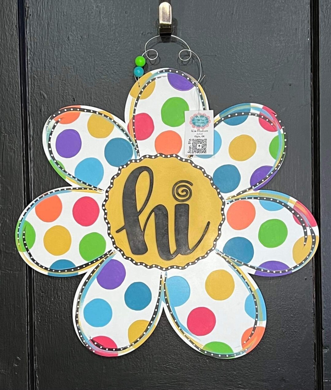 3D Hi Flower Door Hanger, Spring, Door Hanger, Summer, 20” - Etsy