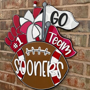 Football Door Hanger, Custom Colors and Team - Etsy