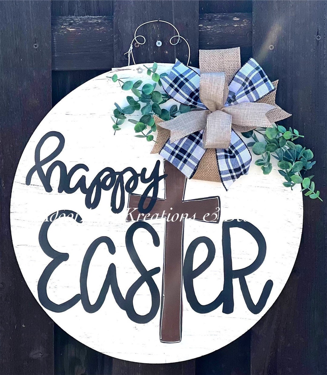 Happy Easter Cross Door Hanger, Easter, Door Hanger, Easter Decor ...